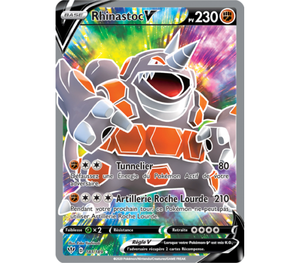 Rhinastoc V Pv 230 181189 Carte Ultra Rare Full Art Épée Et Bo